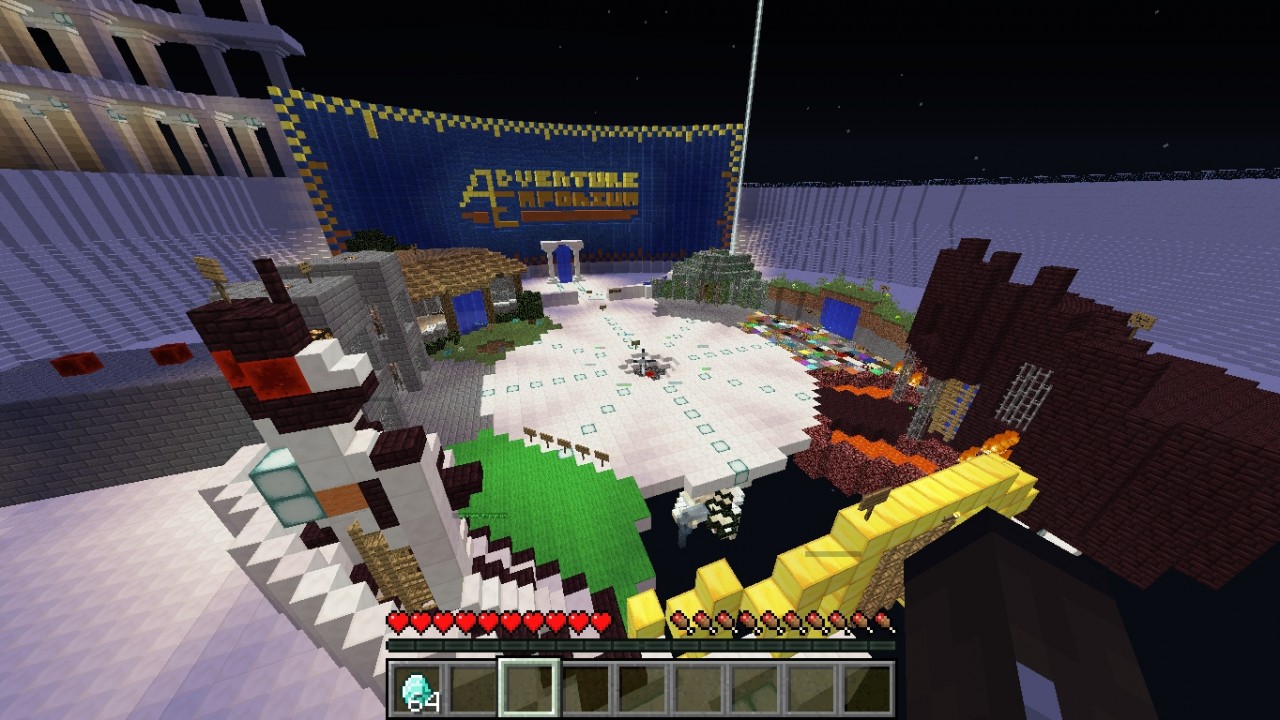 Server Hub, Customizable, under construction Minecraft Map