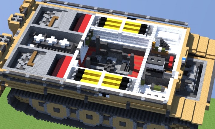 Tiger tank inside Minecraft Map