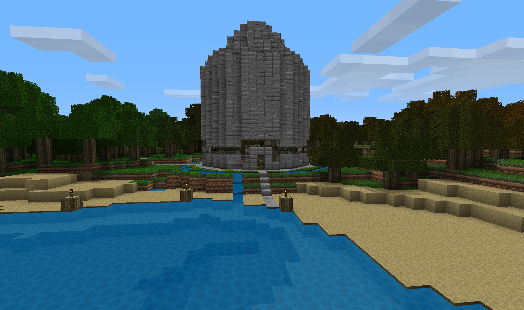 Grid mining gone artistic Minecraft Map