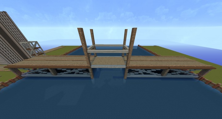 [32BW] Older Bridge Across River Minecraft Map