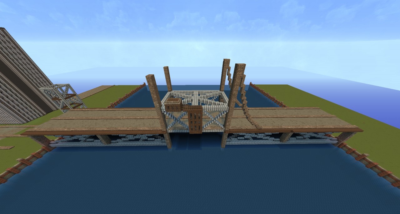 [32BW] Older Bridge Across River Minecraft Map