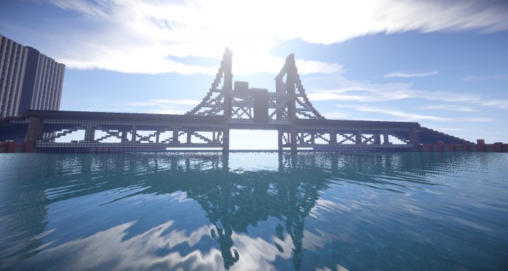 [32BW] Older Bridge Across River Minecraft Map