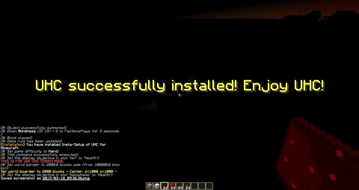 Instant Setup UHC v1.2 NOW WITH ONE COMMANDBLOCK! Minecraft Map