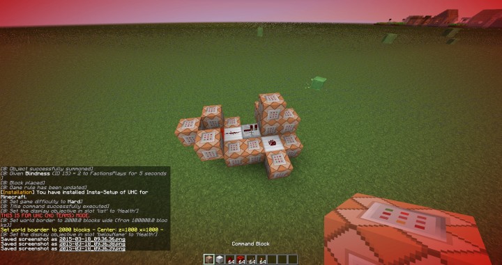 Instant Setup UHC v1.2 NOW WITH ONE COMMANDBLOCK! Minecraft Map