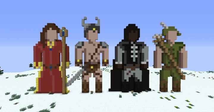 Dungeon Rpg w/ 4 Unique Vanilla Classes Minecraft Map