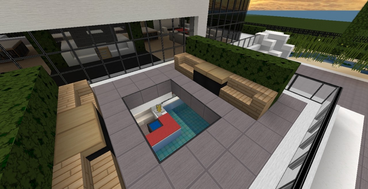 A Very Nice Modern House With An Insane Pool! #2 Minecraft Map