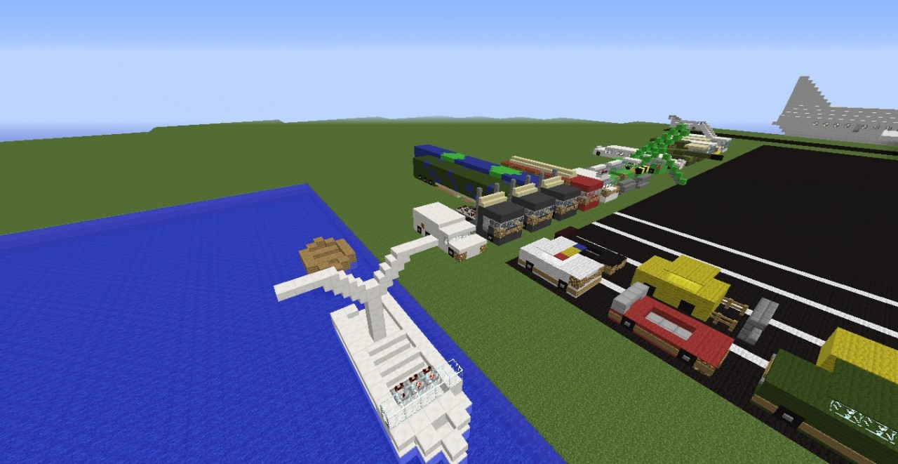 Minecraft cars, boats and planes v 0.1.0 Minecraft Map