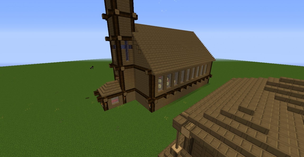 church and house +redstone house updated Minecraft Map