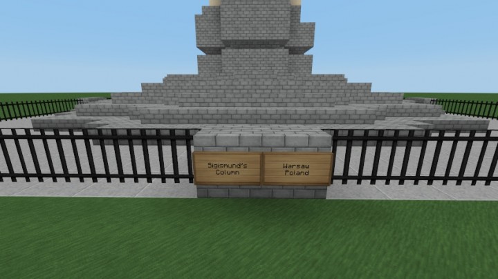 Sigismund's Column, Warsaw Poland Minecraft Map