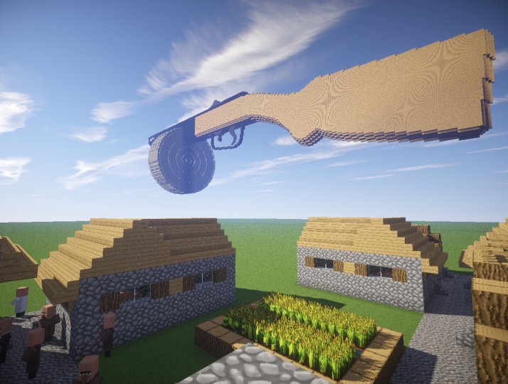 Pistol - submachine gun Shpagin - ППШ-41 Minecraft Map