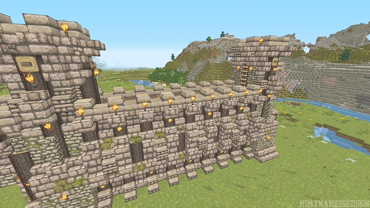 Minecraft Medieval Castle Wall How To Build A Castle In Minecraft: