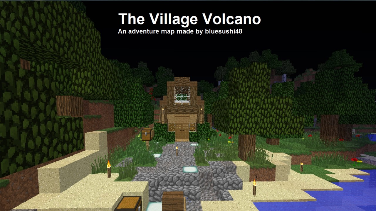 The Village Volcano Adventure Map by bluesushi48 Minecraft Map
