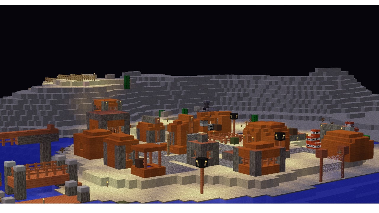 The Village Volcano Adventure Map by bluesushi48 Minecraft Map