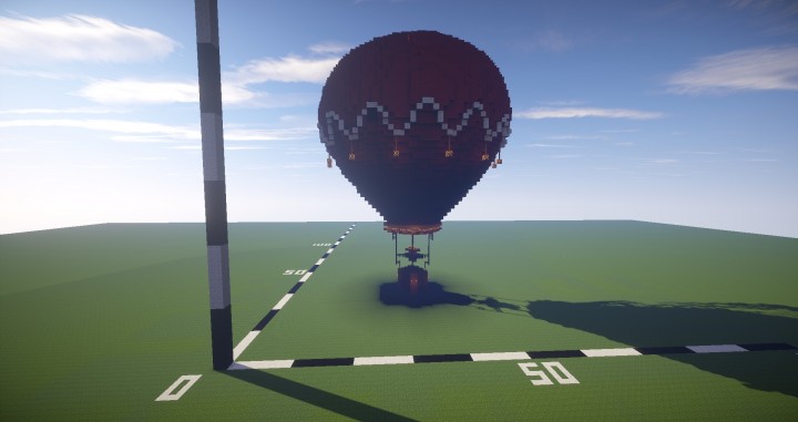 Large hot-air balloon Minecraft Map