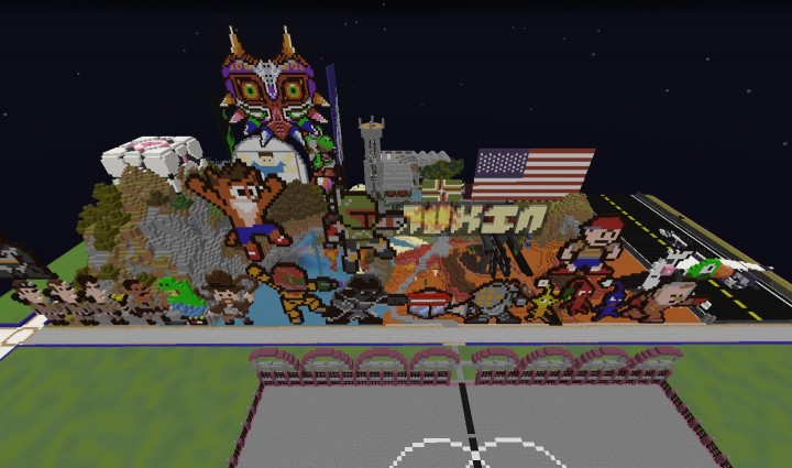 A Spawn + Creative Plot I made on a server. Minecraft Map