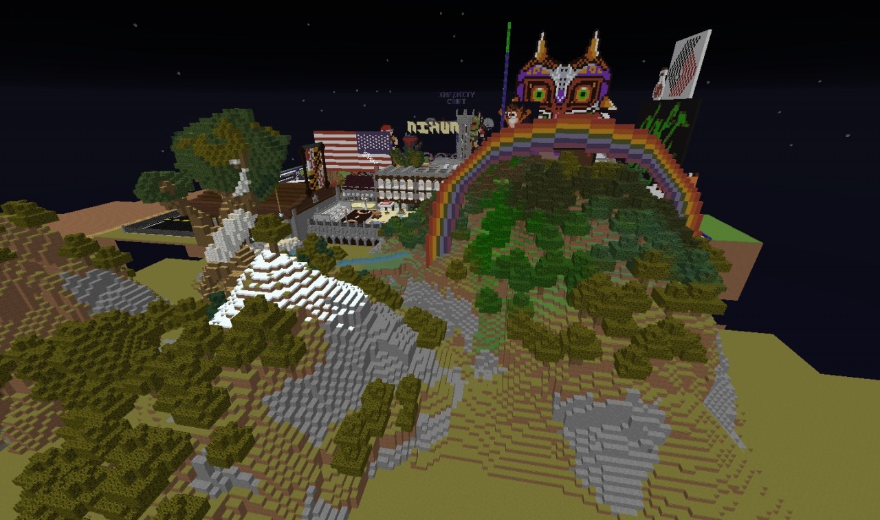 A Spawn + Creative Plot I made on a server. Minecraft Map
