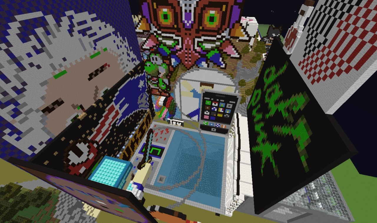 A Spawn + Creative Plot I made on a server. Minecraft Map