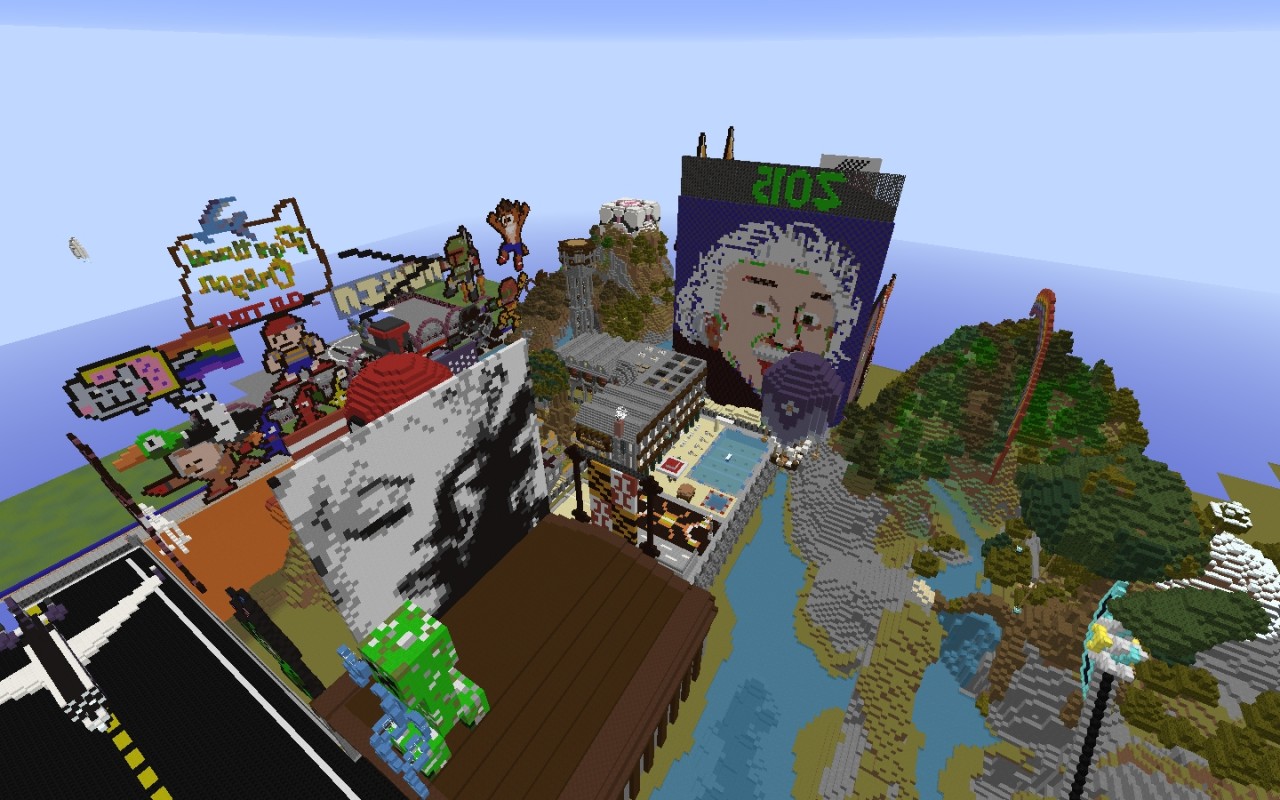 A Spawn + Creative Plot I made on a server. Minecraft Map
