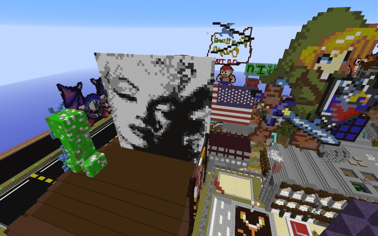 A Spawn + Creative Plot I made on a server. Minecraft Map