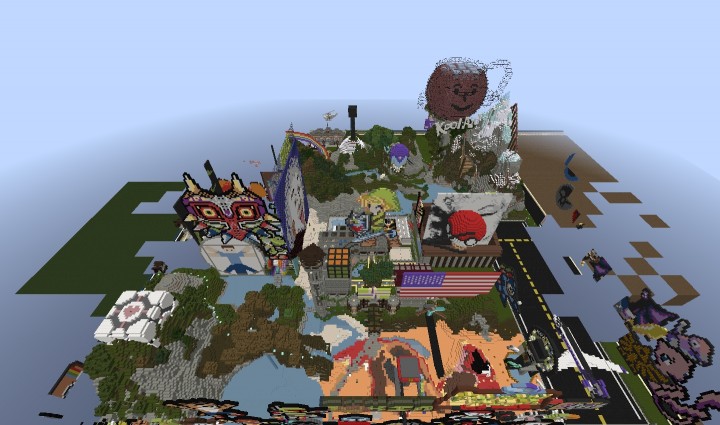 A Spawn + Creative Plot I made on a server. Minecraft Map