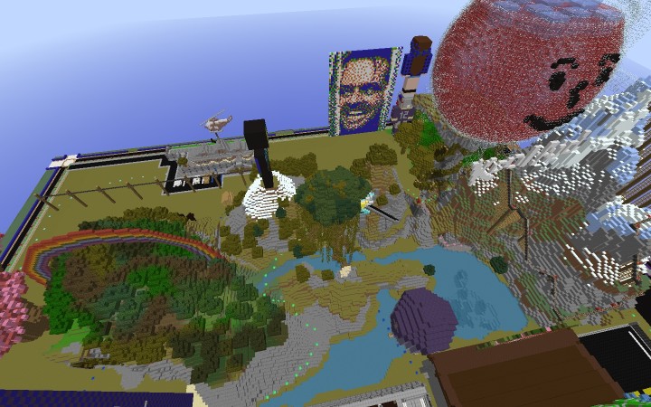 A Spawn + Creative Plot I made on a server. Minecraft Map