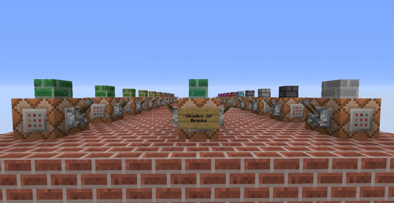 Player Heads - Coloured Bricks Minecraft Map