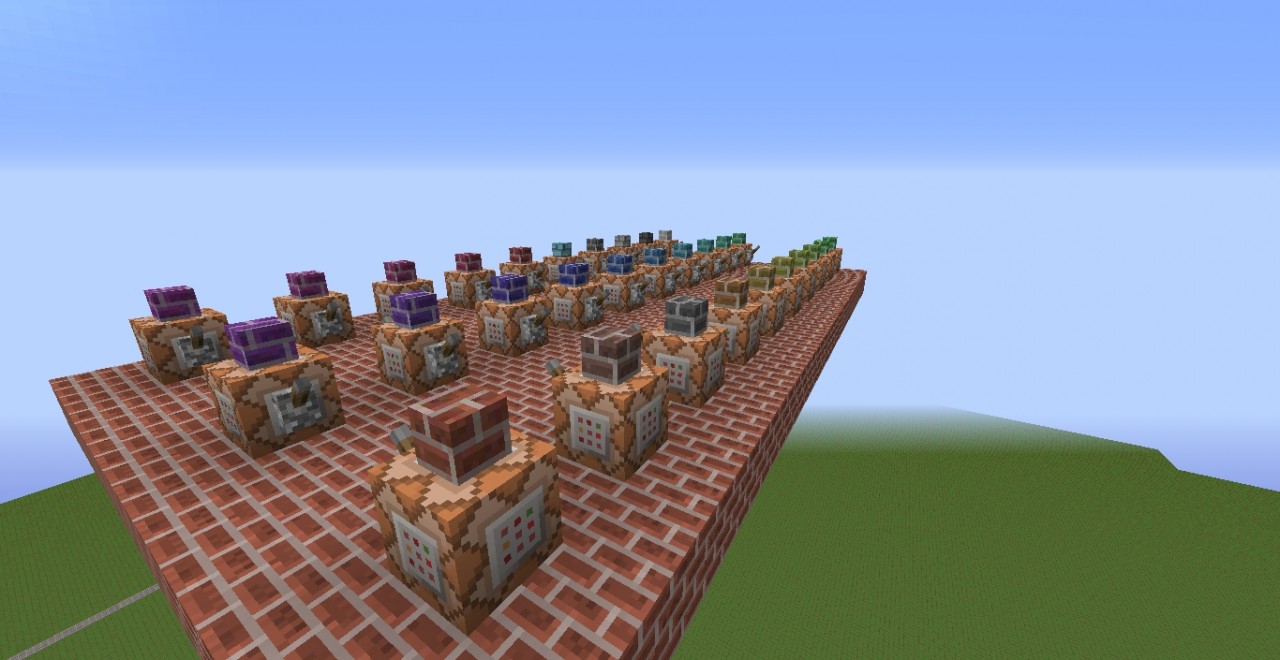 Player Heads - Coloured Bricks Minecraft Map