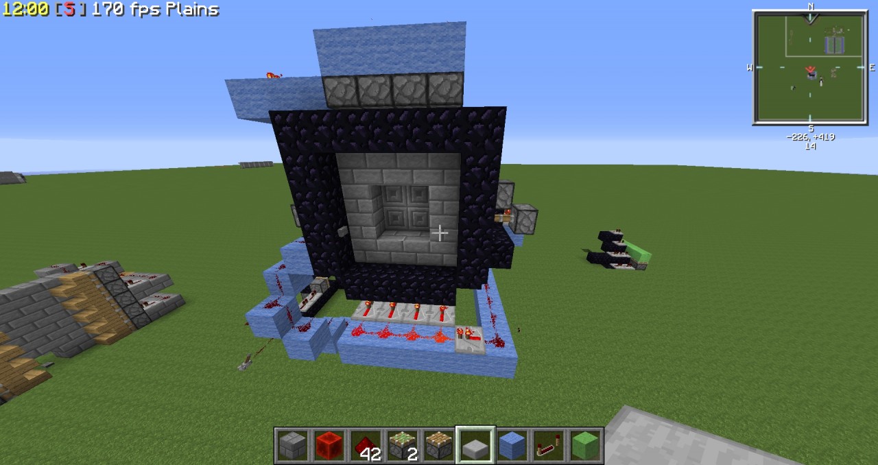4x4 Piston door using slime blocks Minecraft Map