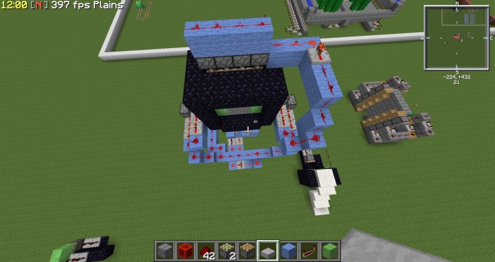 4x4 Piston door using slime blocks Minecraft Map