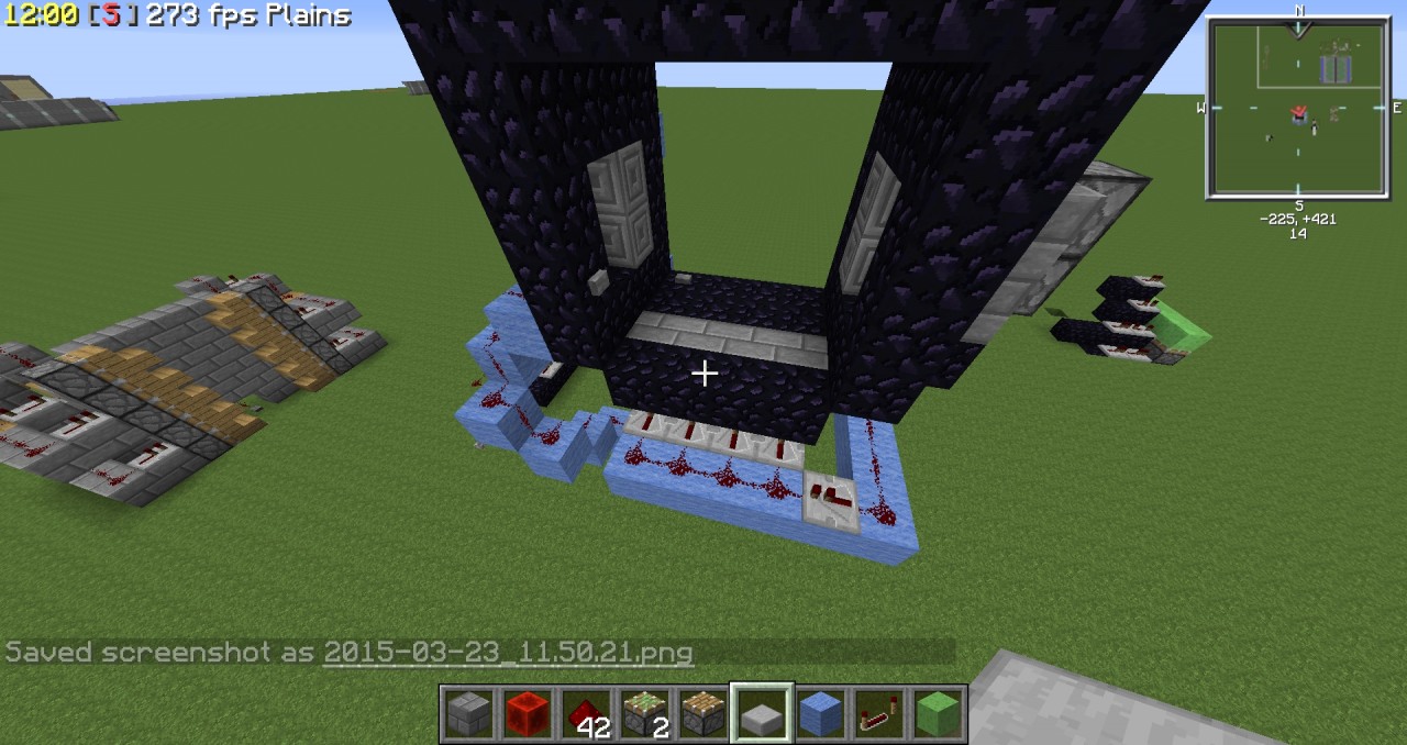 4x4 Piston door using slime blocks Minecraft Map