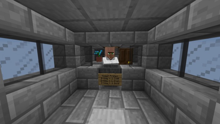 Automatic Train Station with Ticket System [vanilla] Minecraft Map