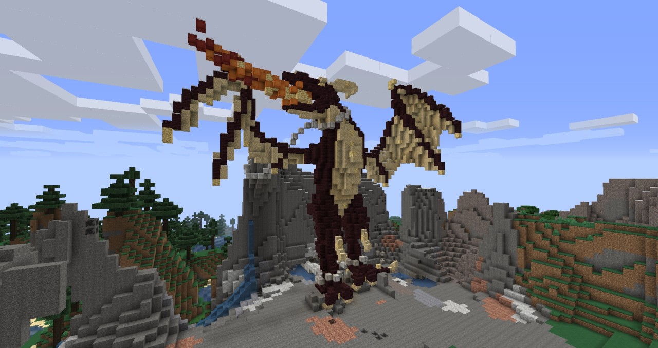 Dragon Statue Minecraft Map