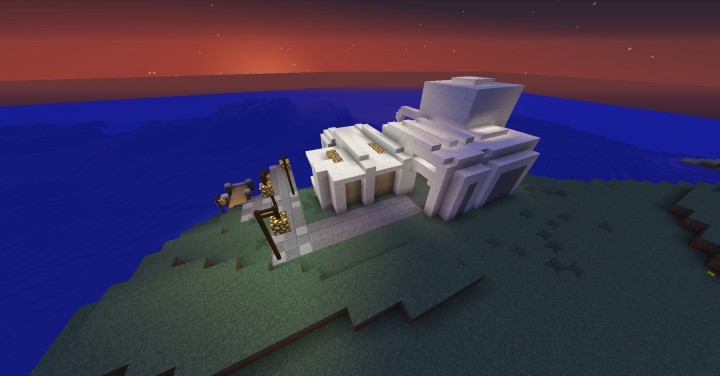 Modern-ish House On The Coast Minecraft Map