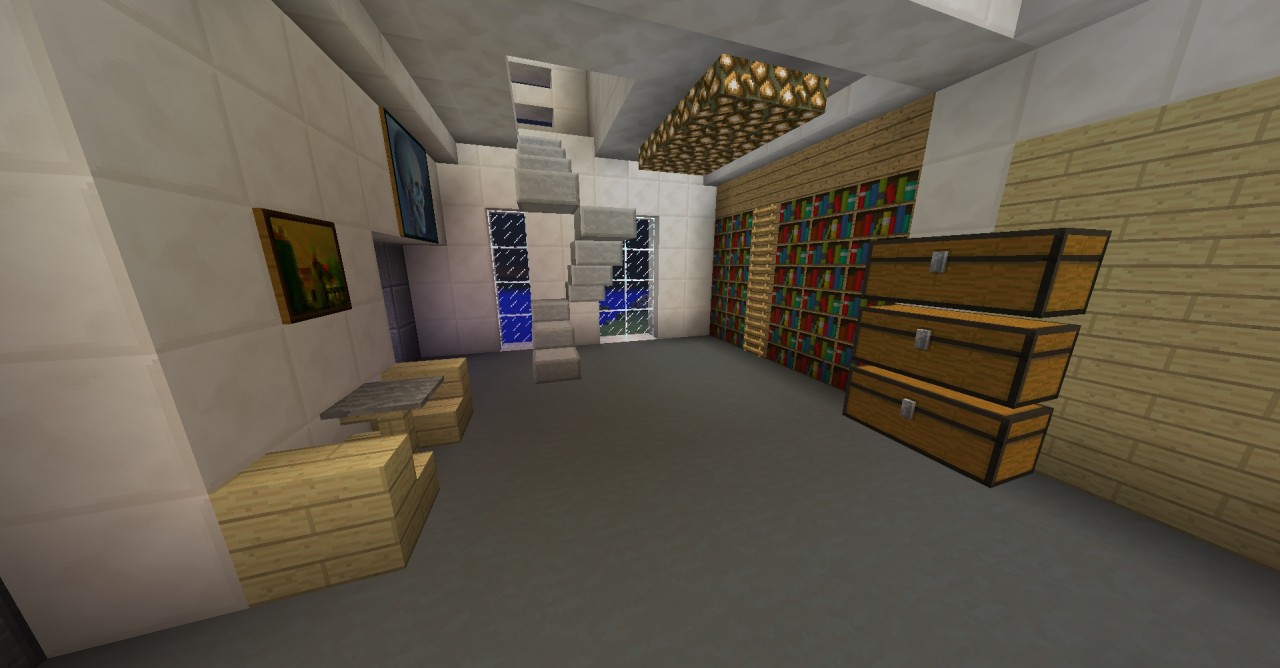 Modern-ish House On The Coast Minecraft Map