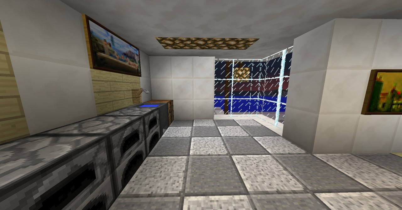 Modern-ish House On The Coast Minecraft Map