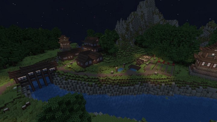 Japanese Barracks and Training Grounds Minecraft Map