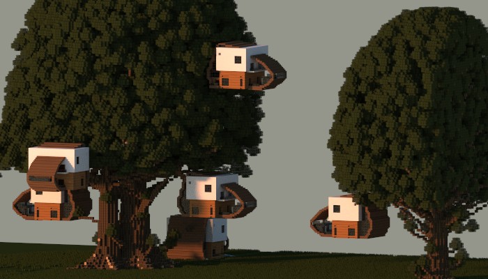 Acorn modern house Minecraft Map