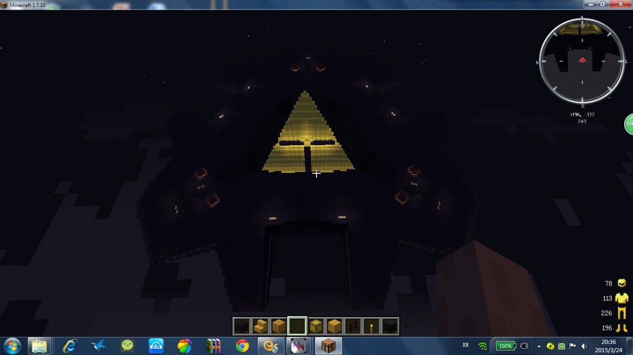 Stargate SG1 Ha'tak vessel with detailed interior Minecraft Map