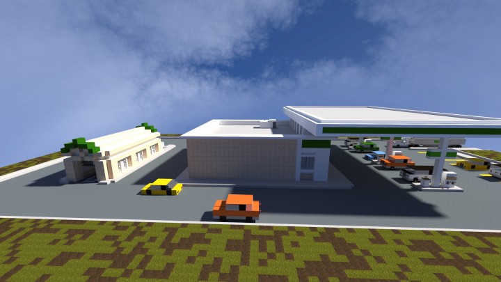 BP Gas Station - The Block Society Minecraft Map