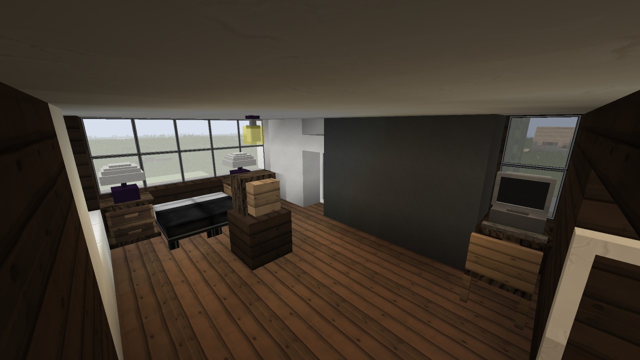 modded modern house Minecraft Map