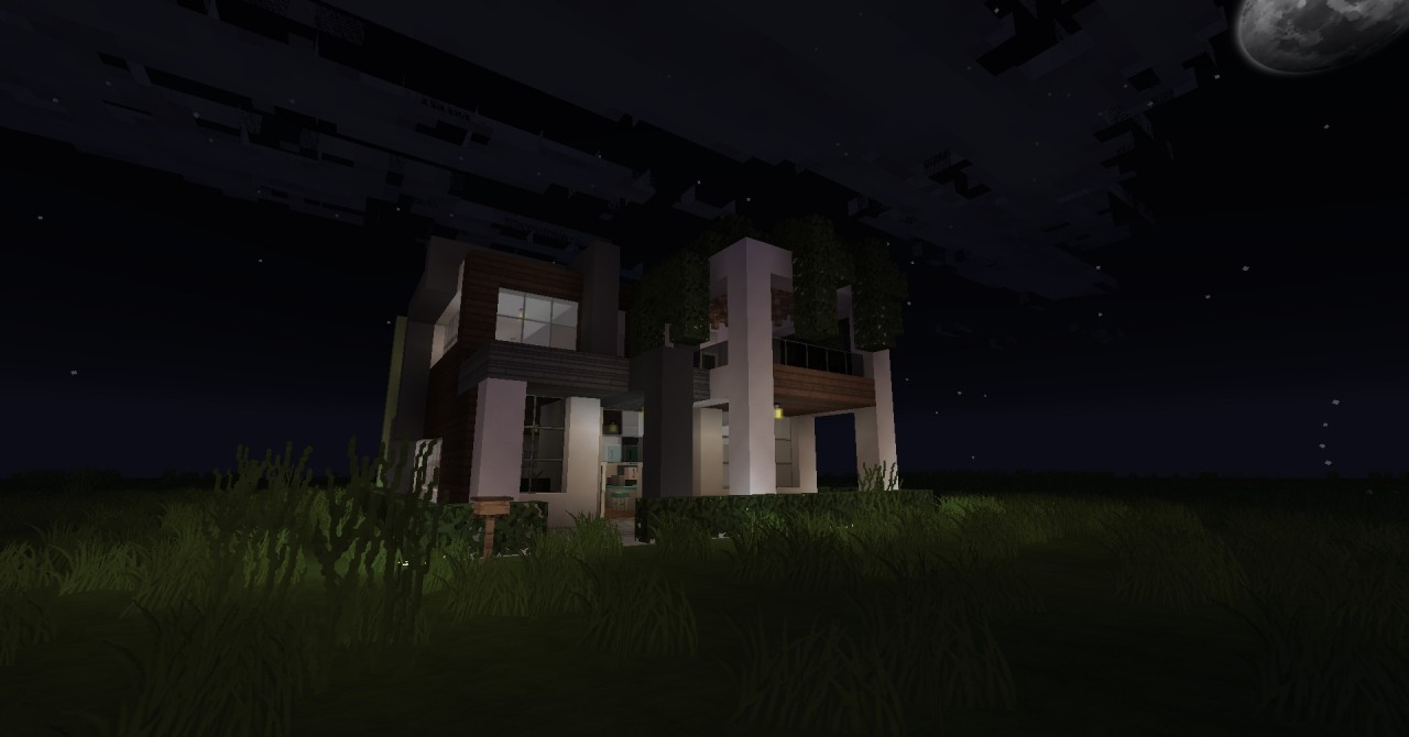 modded modern house Minecraft Map