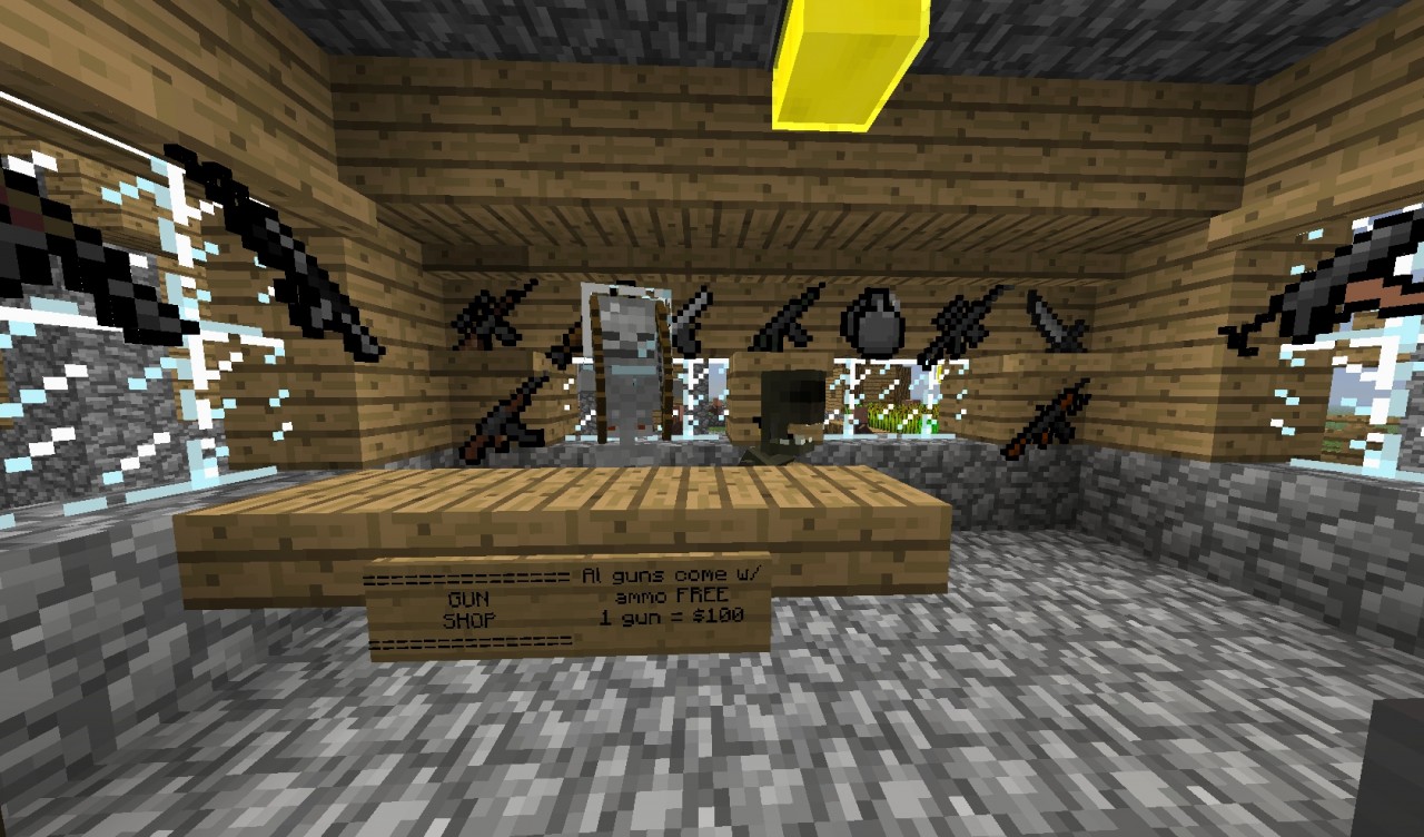 Gun Shop In Village w/ Herbert and Bilbo Minecraft Map