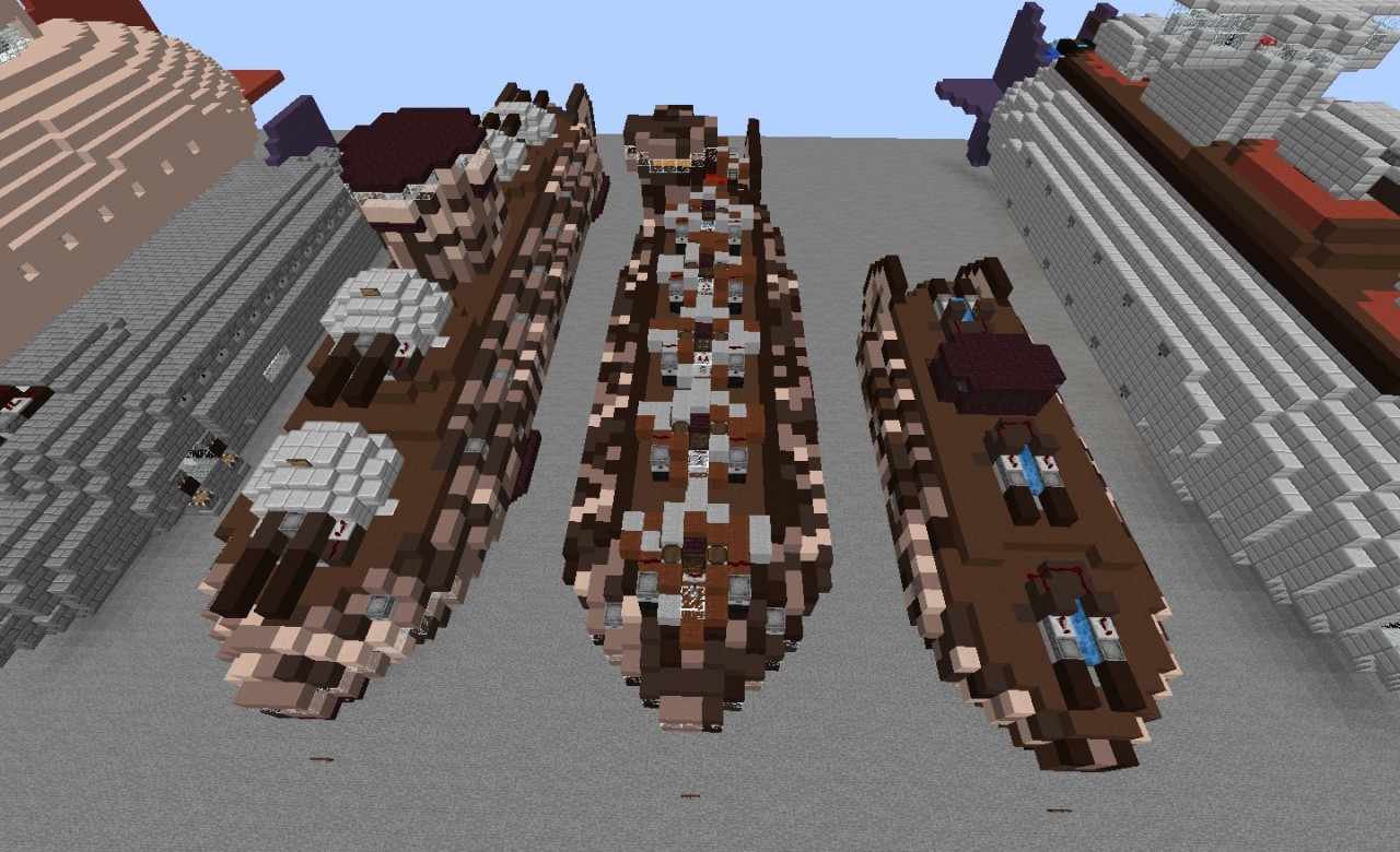 Movecraft Airship Museum - All Of My Ships So Far Minecraft Map