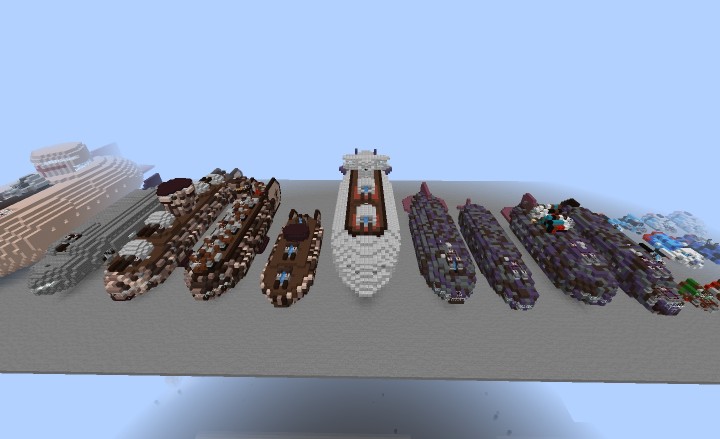 Movecraft Airship Museum - All Of My Ships So Far Minecraft Map