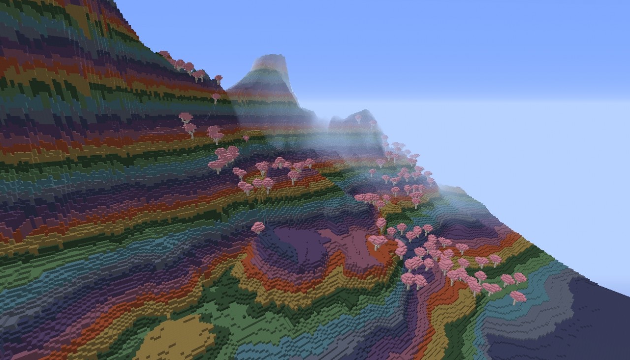 Mesa Desert Rainbow Colours! RAINBOW LAND! W/Download Minecraft Map