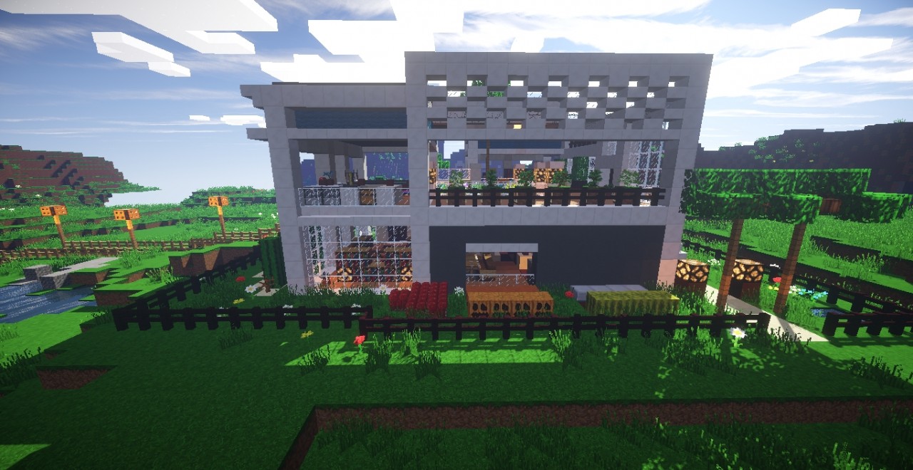 Cozy Cottage & Luxurious Modern House Minecraft Map