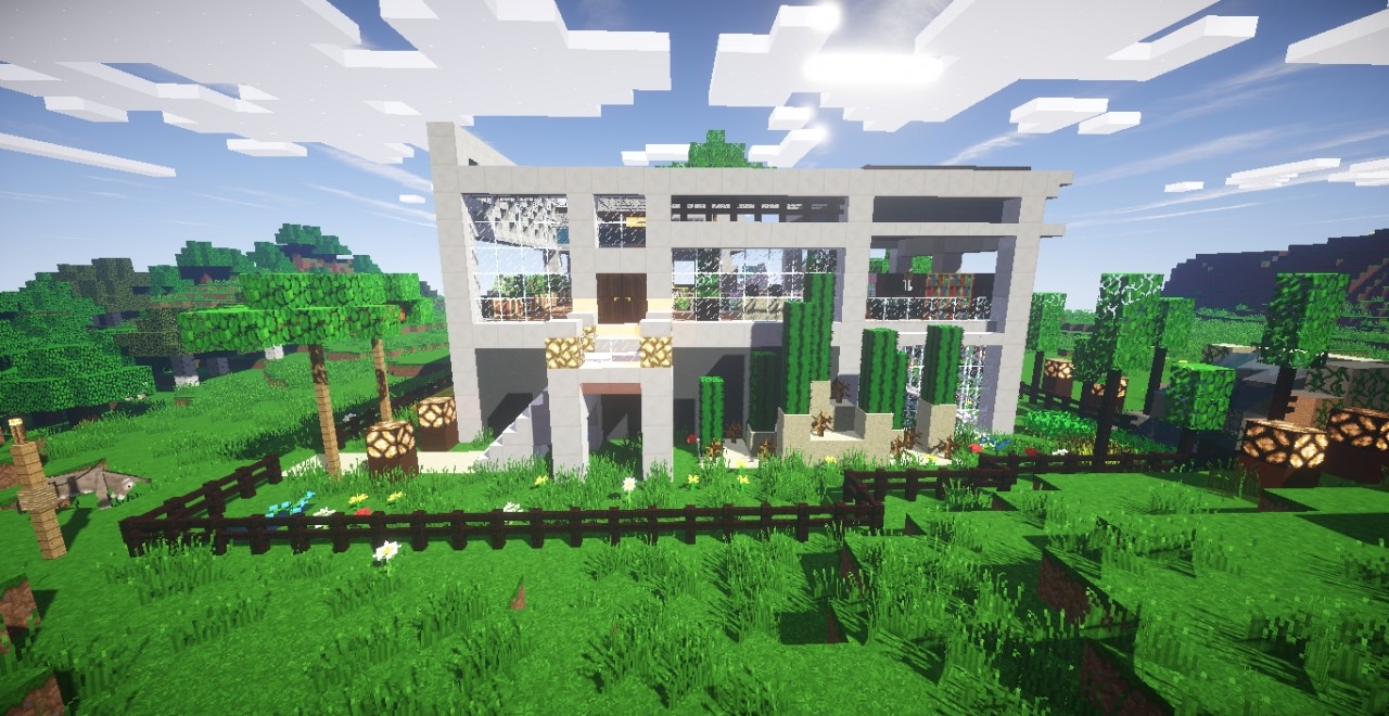 Cozy Cottage & Luxurious Modern House Minecraft Map