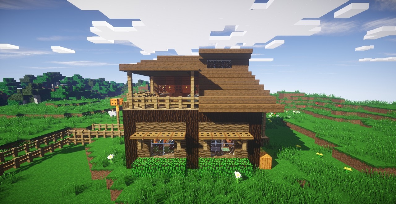 Cozy Cottage & Luxurious Modern House Minecraft Map
