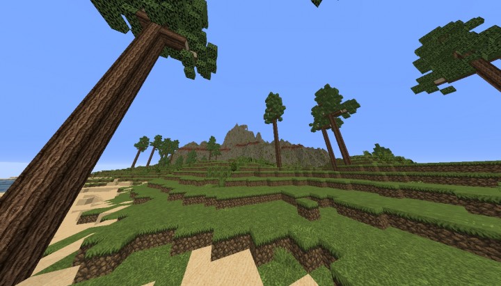 Lake Chunk Display, Realistic Mountains Minecraft Map