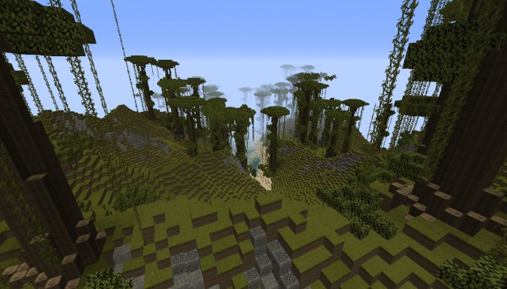 Massive Jungle Island, Custom Jungle Trees With Download. Minecraft Map